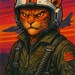 Cat Pilot, Fighter Jet Pilot, Fighter Jet, Cat Hero, Poster Print ...