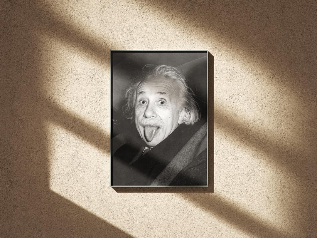Albert Einstein Poster, the Wacky Tongue Out, Historical Photograph ...