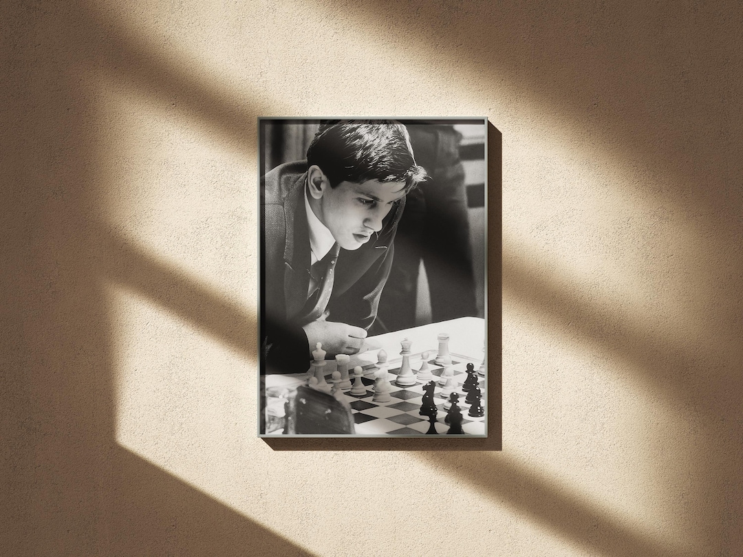 Bobby Fischer Portrait Print: Chess Grandmaster Poster, Sport Match ...