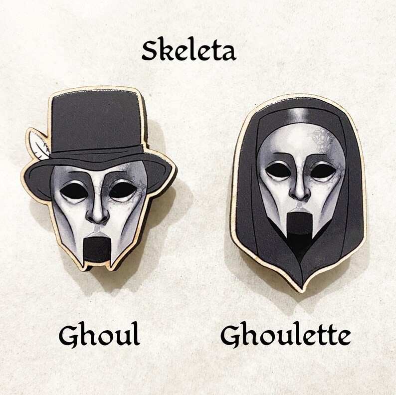 Ghost Band Ghoul & Ghoulette Wooden Pins - Etsy