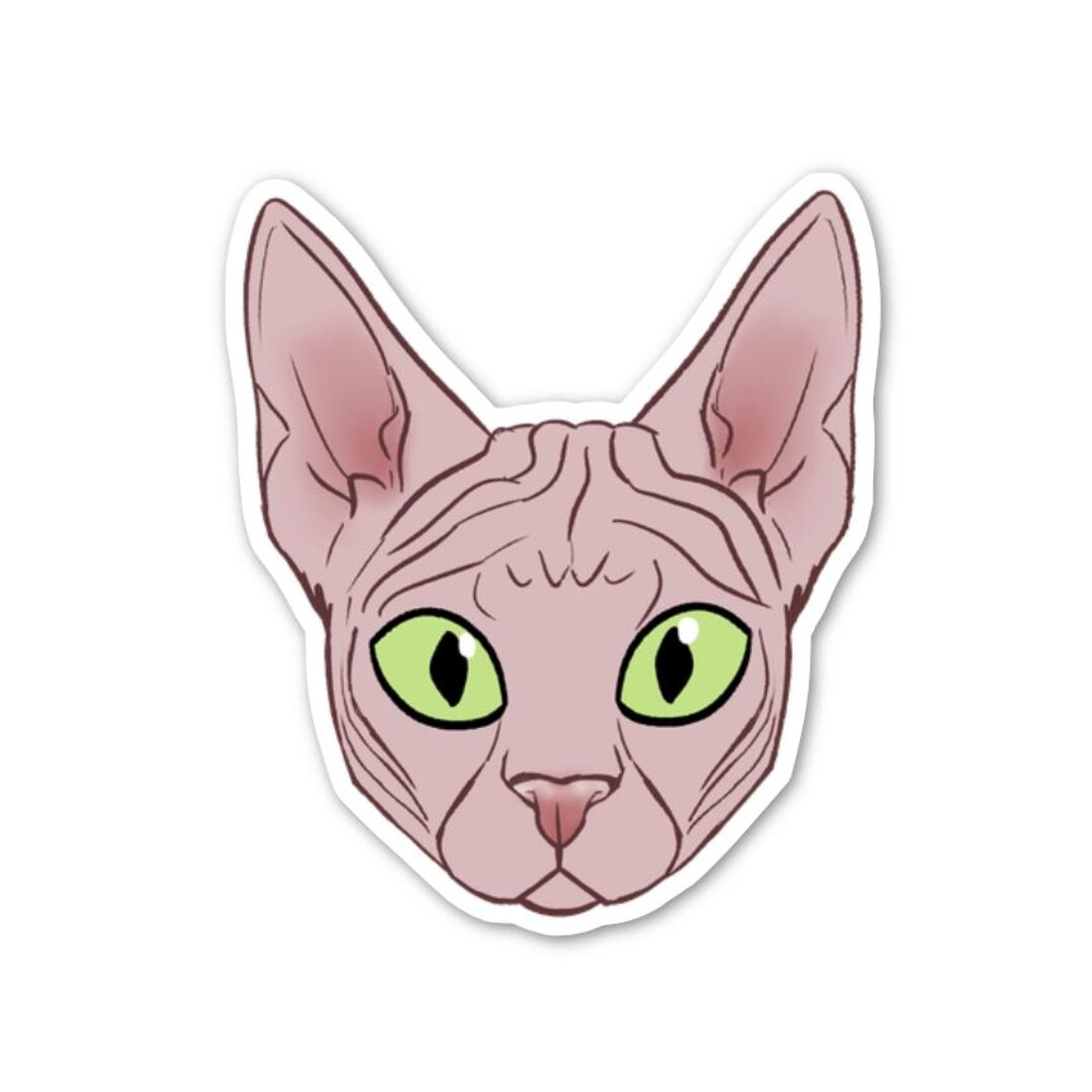Sphynx Cat Sticker - Etsy