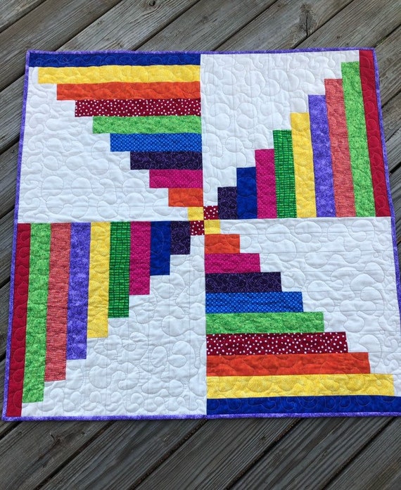 Large Pinwheel Baby Quilt - Etsy