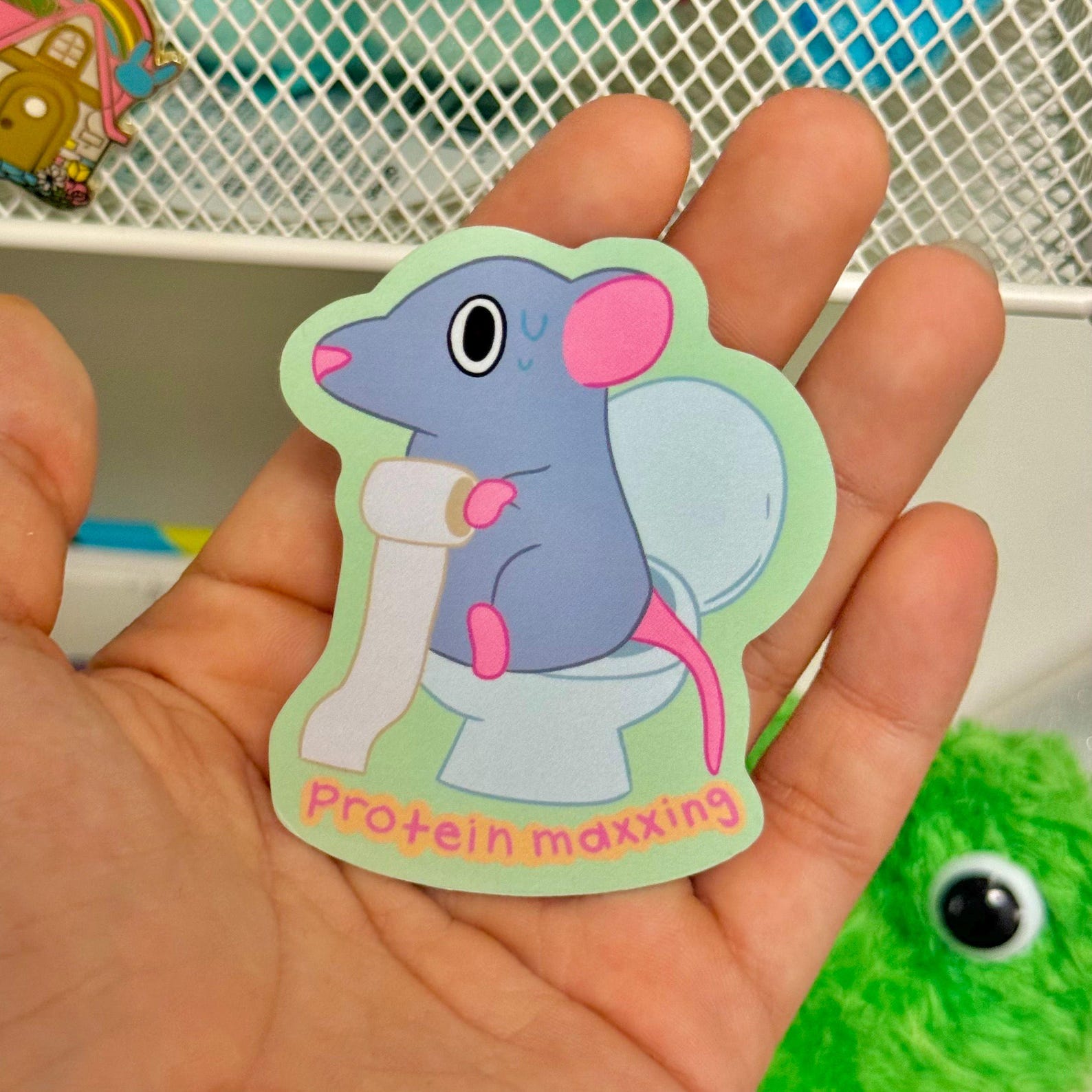 Gym Rat Protein Maxxing Sticker | Gym | Cute Animal | Vinyl Sticker ...