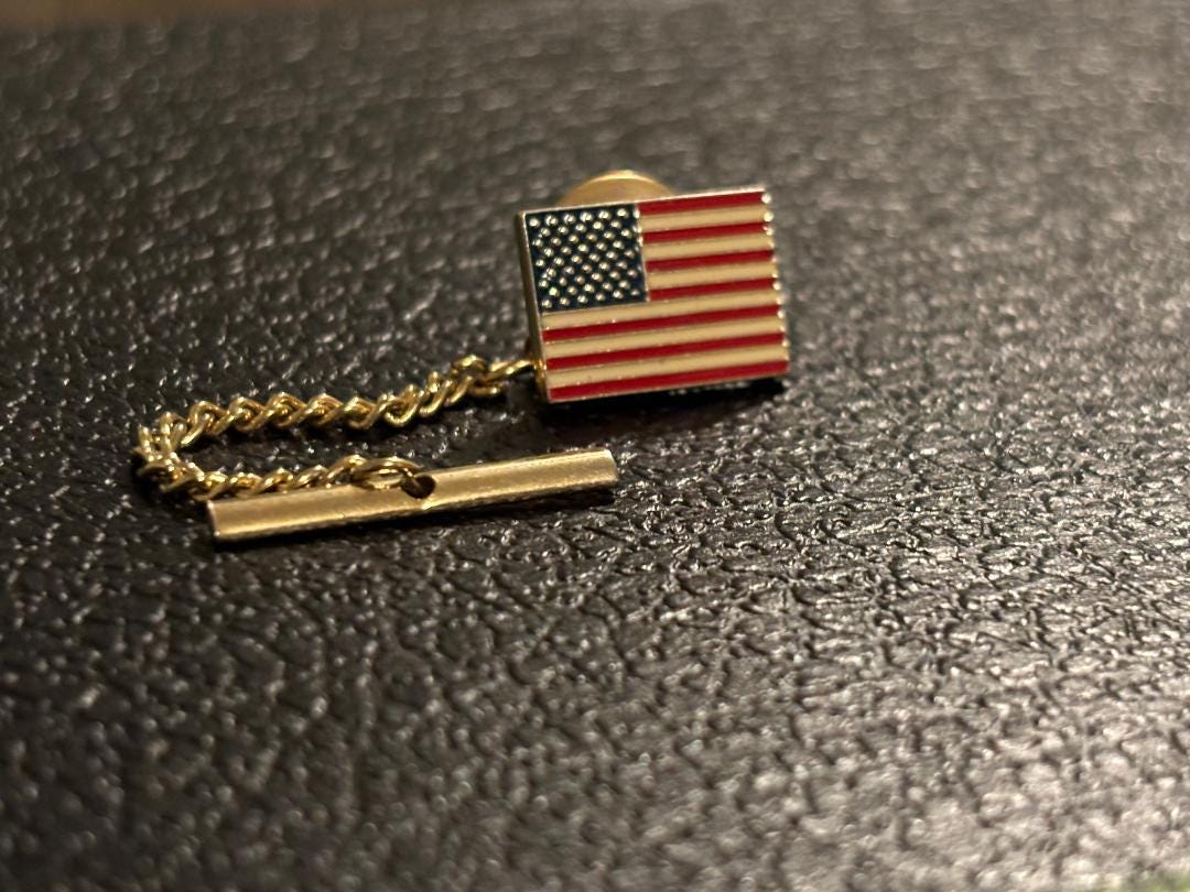 Vintage American Flag Tie Tack - Etsy