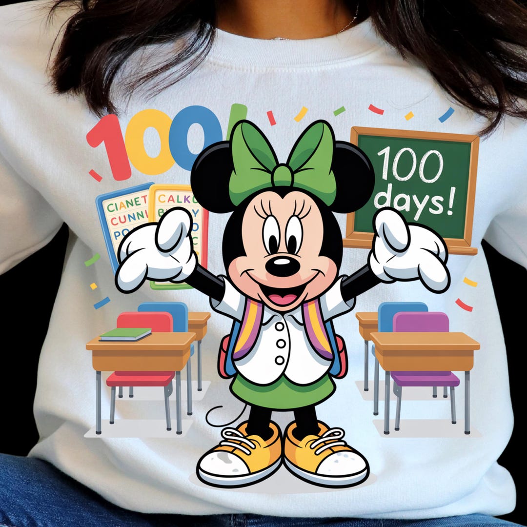 Cute Chibi Student Celebrating 100 Days of School – Colorful Classroom ...