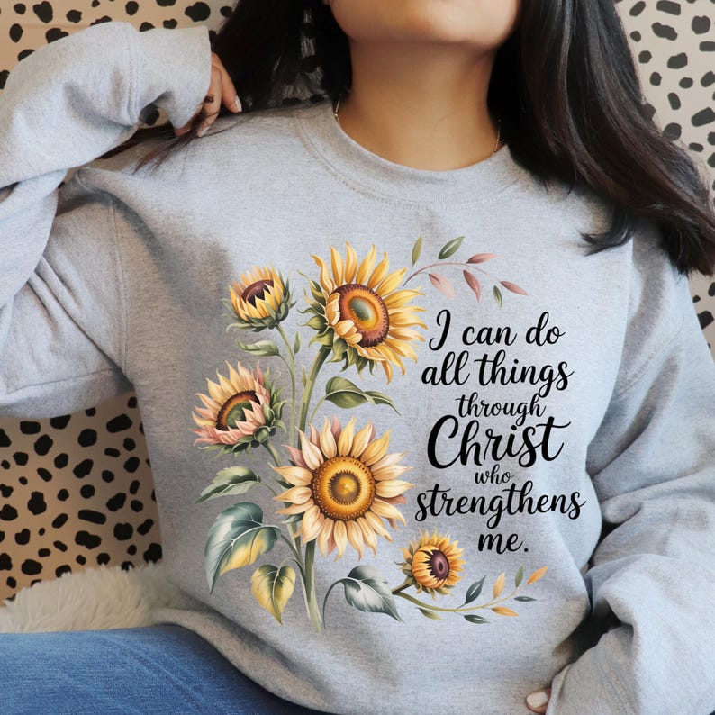 Sunflower Bible Verse PNG | Christian Faith Quote | Watercolor ...