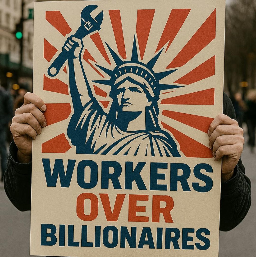 Workers Over Billionaires Protest Sign, Labor Rights Poster, Anti-trump ...