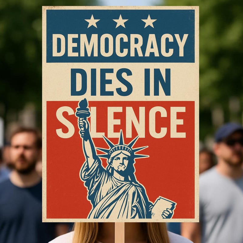 Democracy Protest Sign - Etsy