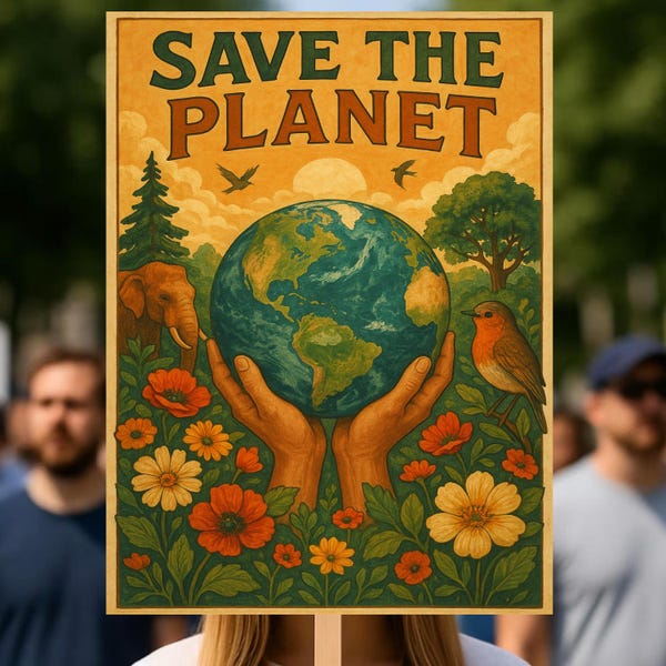 Climate Change Poster - Etsy UK