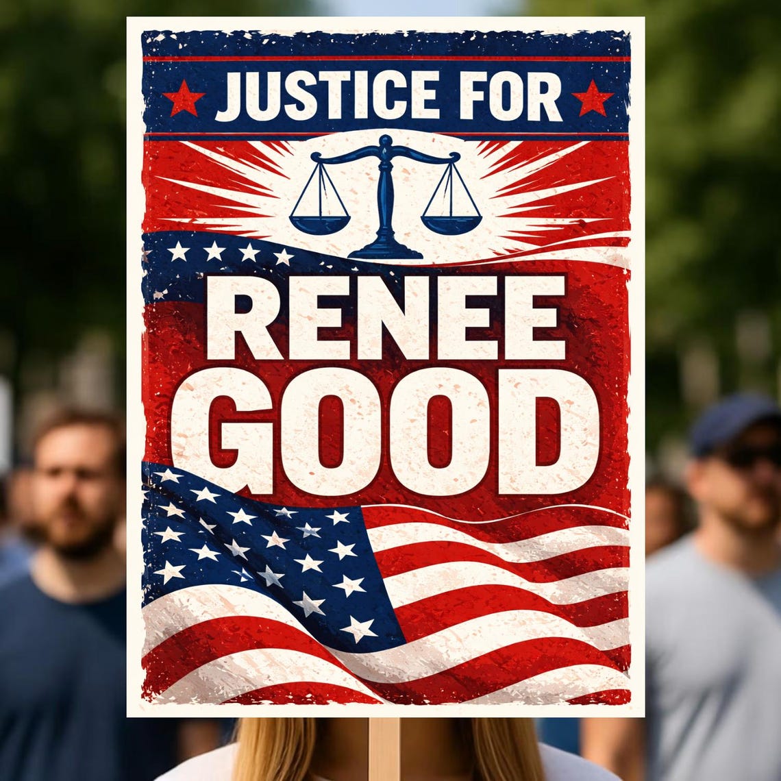 Justice for Renee Good Protest Poster, Anti ICE Sign, Immigration ...