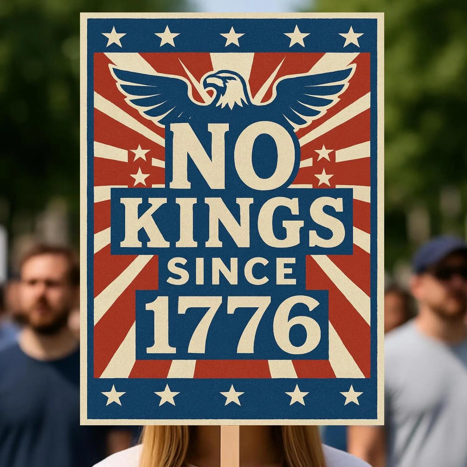 4 Pack Protest Signs, No Kings Protest Sign, Anti Fascism Protest Sign ...