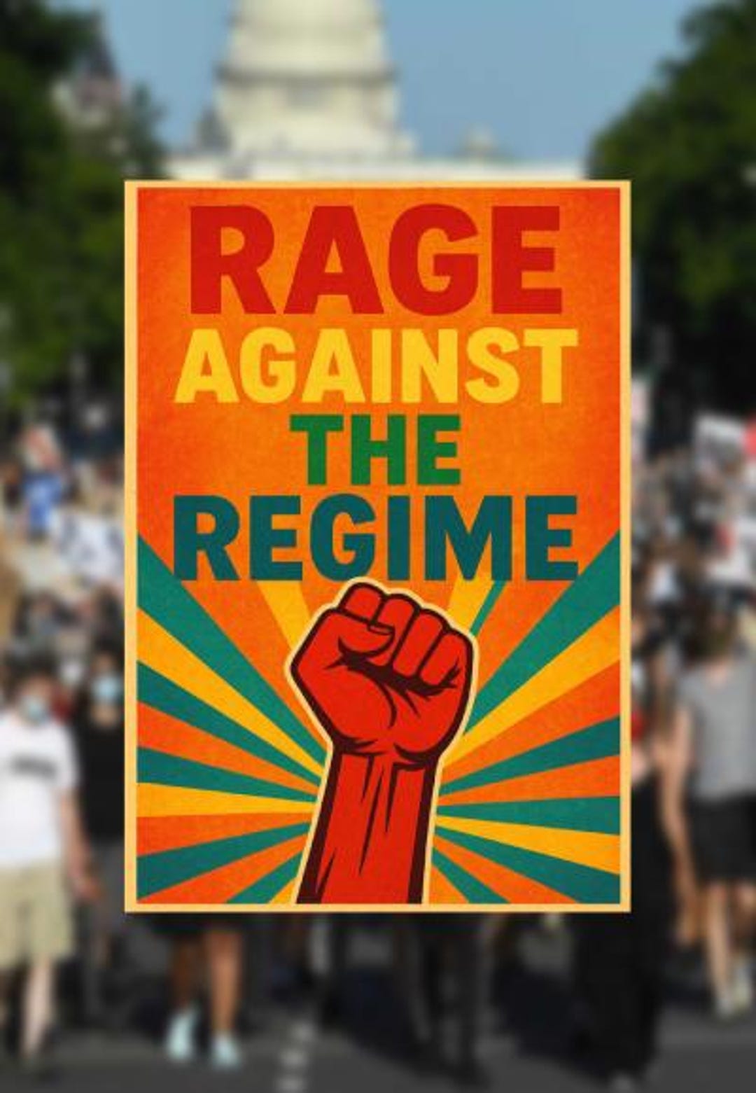 Rage Against the Regime Protest Sign, Protest Poster, Anti-trump, Rally ...