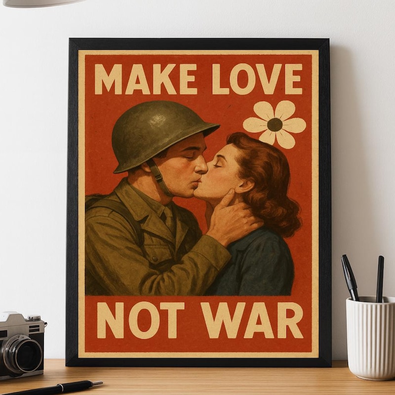 Make Love Not War Poster - Etsy