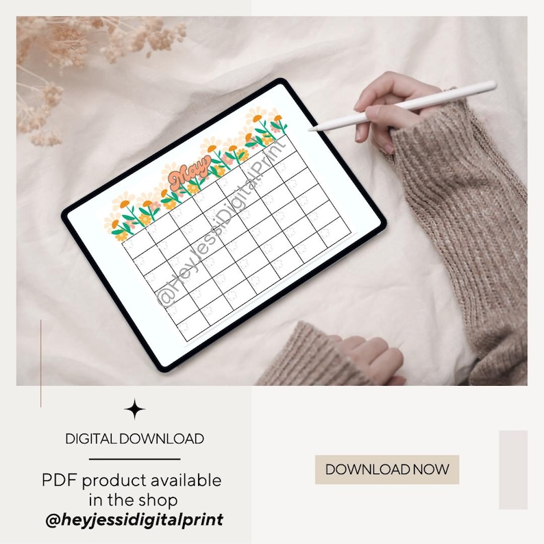 12-month Digital/printable Fillable Calendar - December is Winter Theme ...