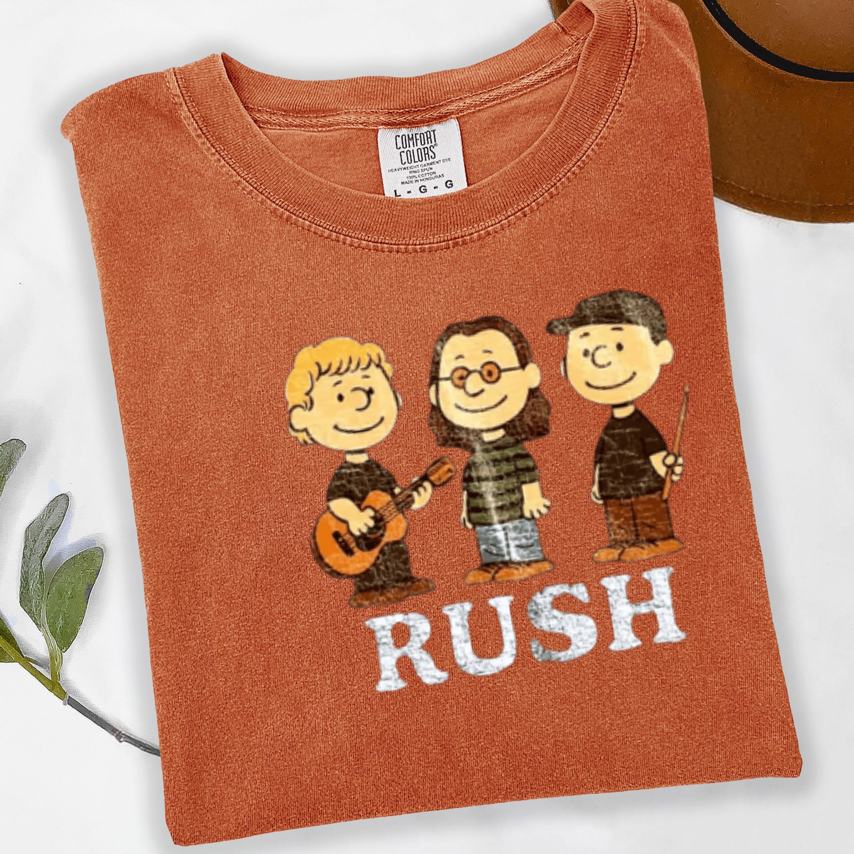 Rush X Peanuts Retro Tee – Geddy Lee, Lifeson & Peart, Classic Rock ...