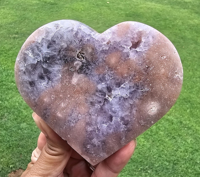 Pink Amethyst Heart | 367g | 4 Inch Crystal Carving | Natural Stone ...