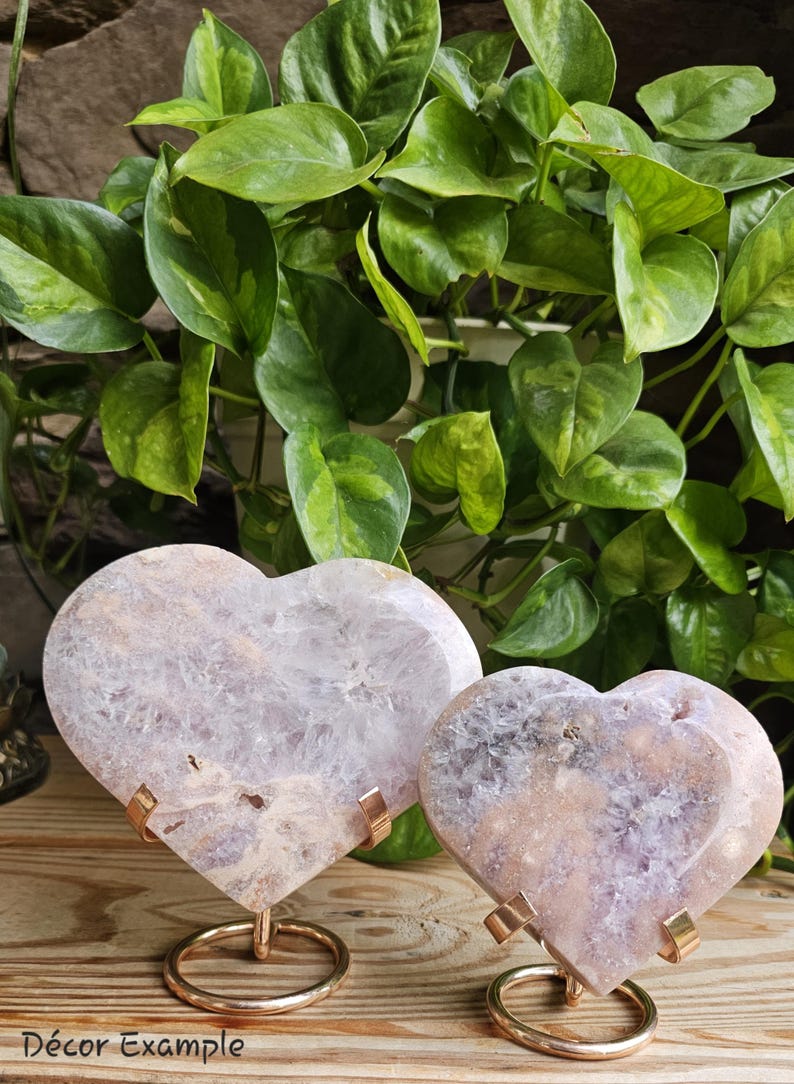 Pink Amethyst Heart | 367g | 4 Inch Crystal Carving | Natural Stone ...