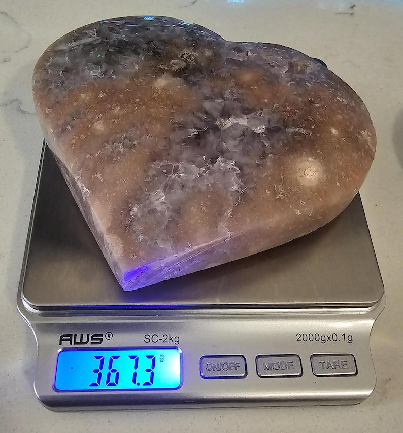 Pink Amethyst Heart | 367g | 4 Inch Crystal Carving | Natural Stone ...
