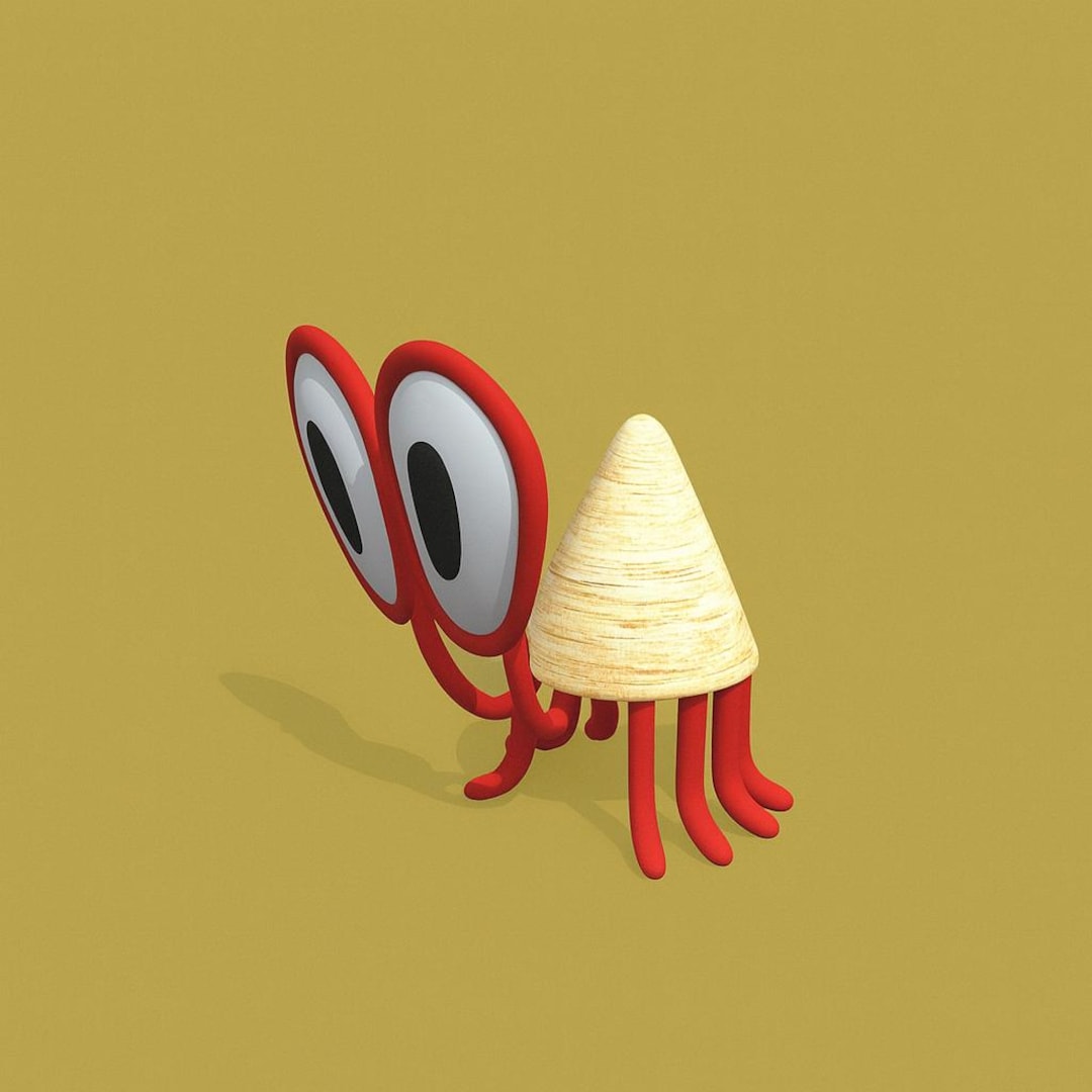 Cute Hermit Crab STL File | 3D Printable Cartoon Sea Creature Model ...