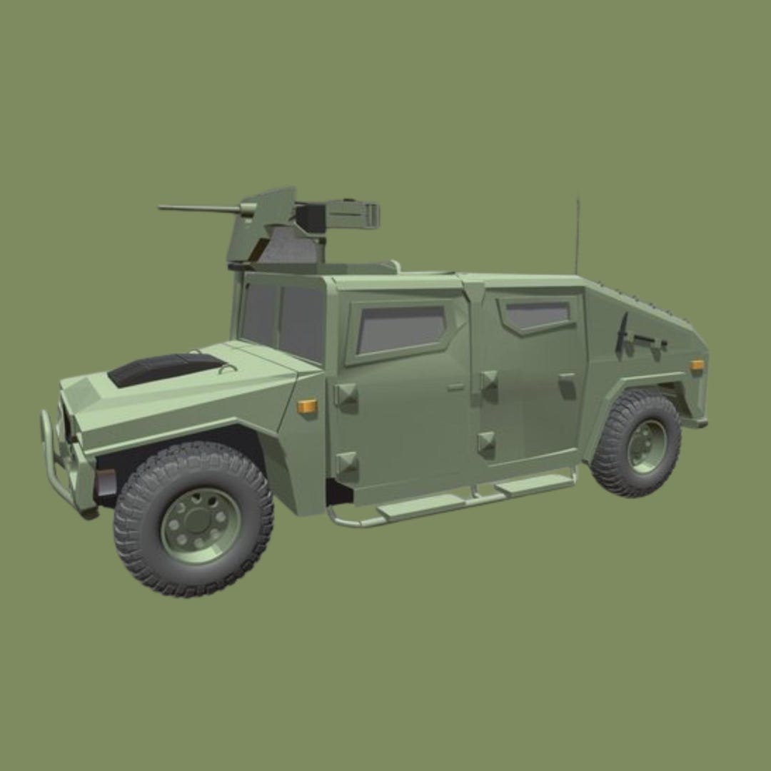 Armored Vehicle STL 3D Model – Military Transport for 3D Printing ...