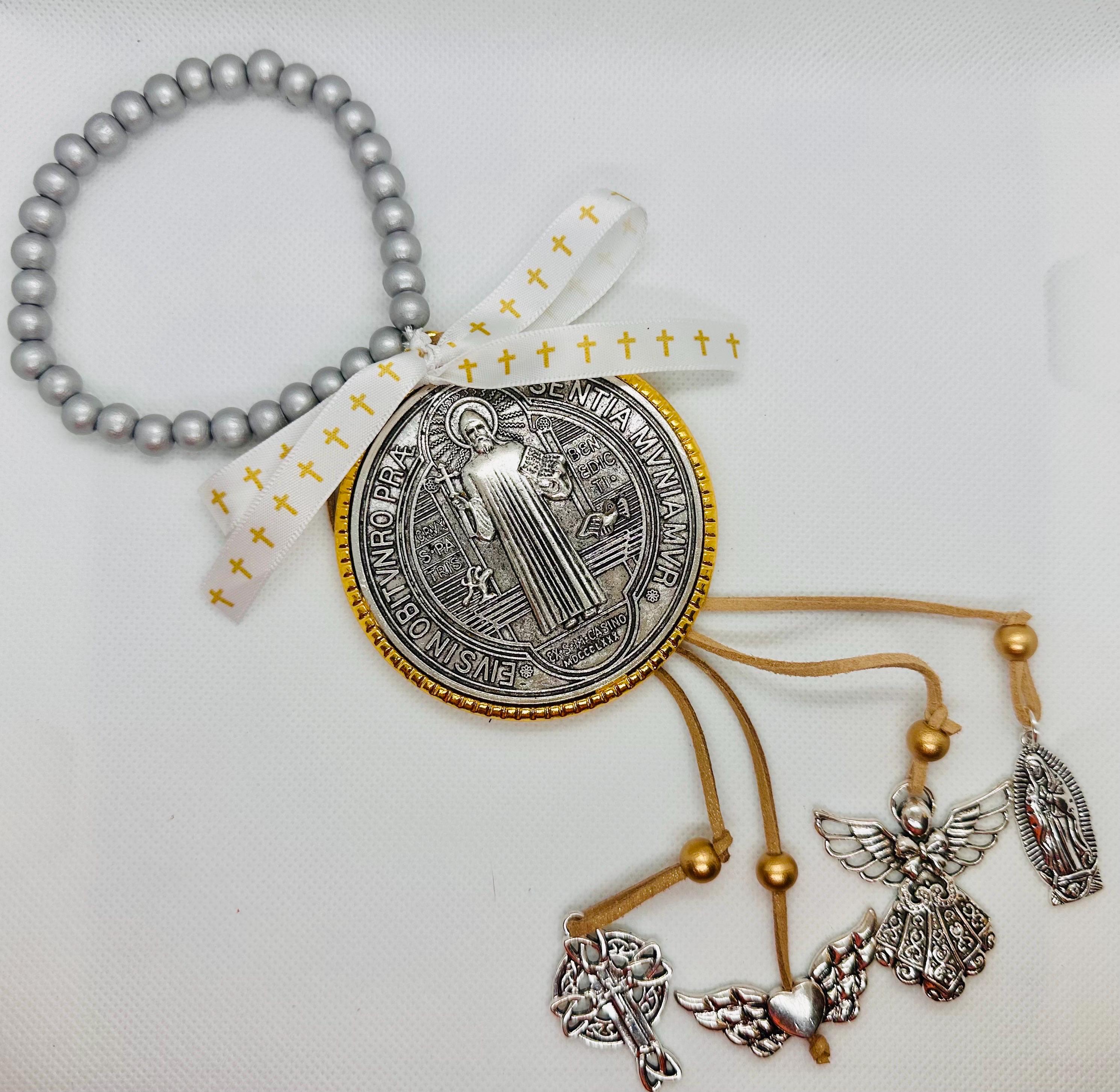 Catholic Home Blessing Door Hanger With St. Benedict Medal, Charms ...