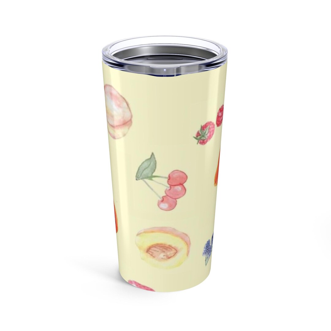 Vibrant Fruit Tumbler 20oz - Perfect for Summer Sips, Travel Mug, Gift ...
