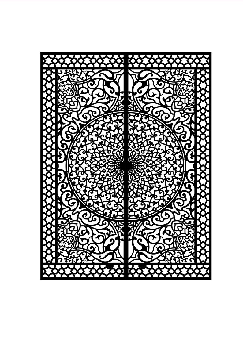 20+ CNC Dxf Door Designs | SVG PDF Laser Cut Gates | Islamic Wall Art ...