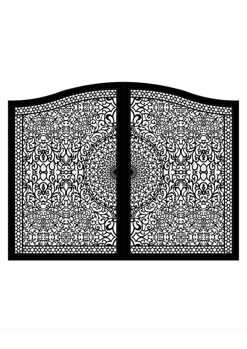 20+ CNC Dxf Door Designs | SVG PDF Laser Cut Gates | Islamic Wall Art ...