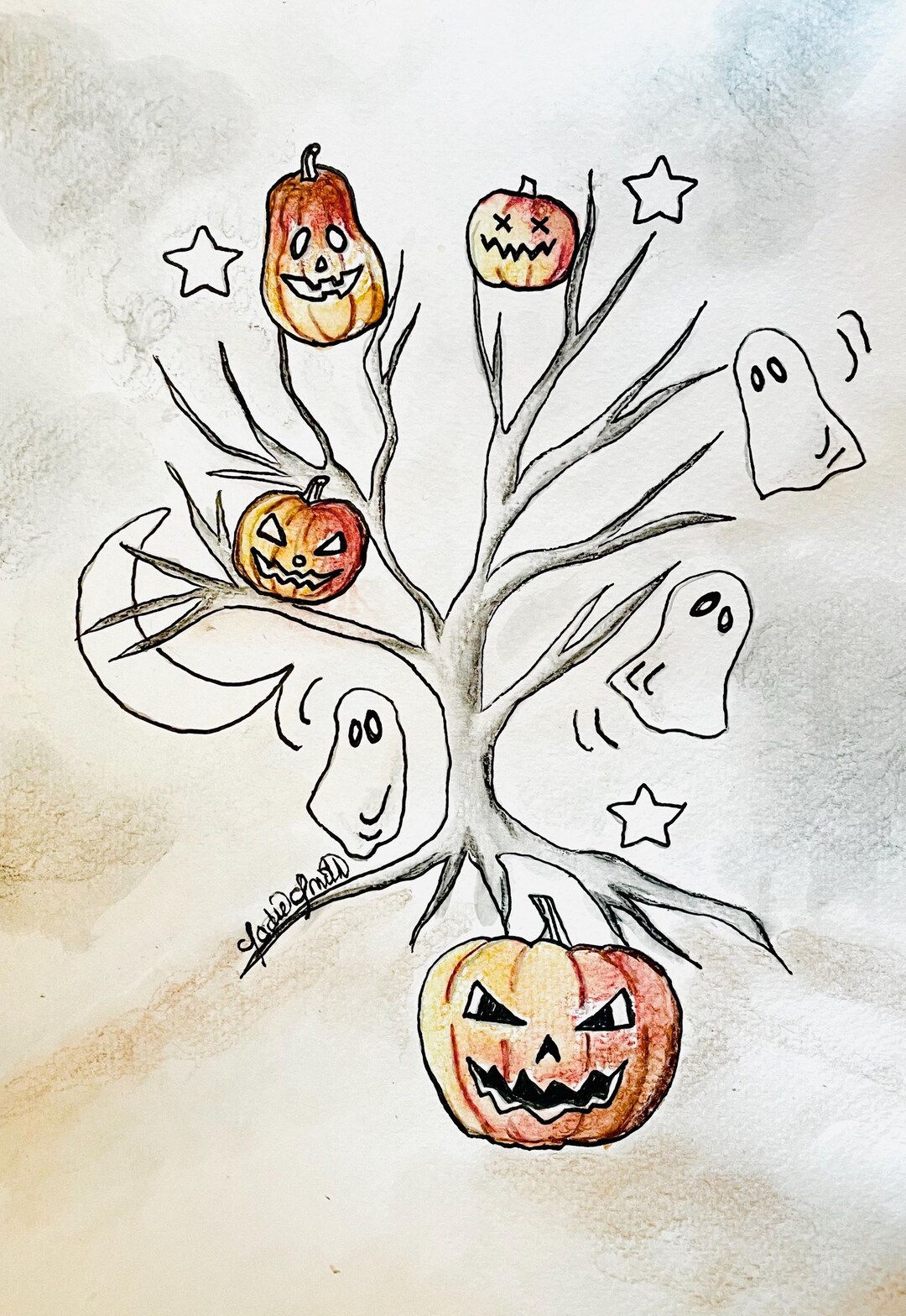 Halloween Tree, Spooky Season - Etsy