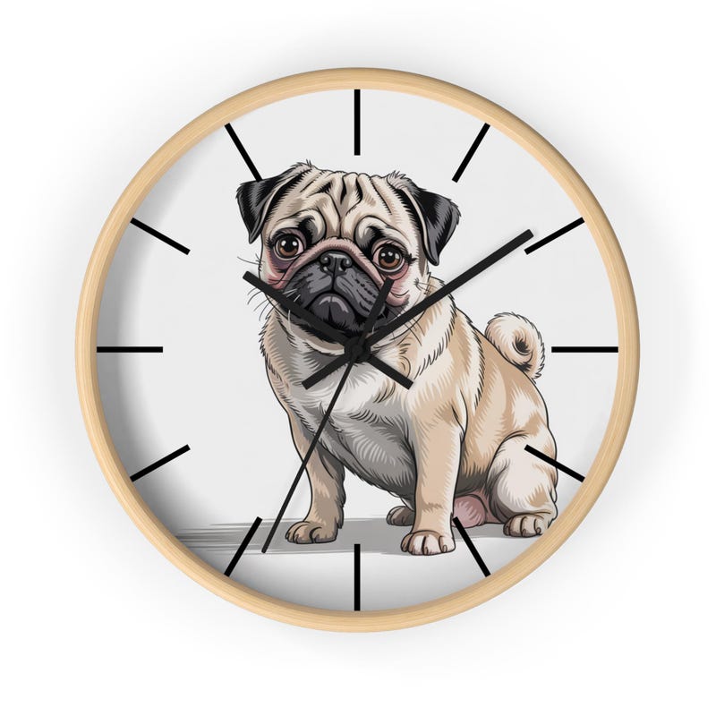 Pug Clock - Etsy