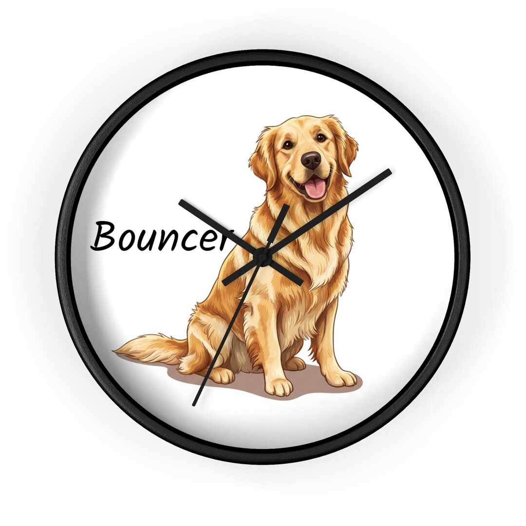 Golden Retriever Personalized Wall Clock | Custom Dog Breed Clock - Etsy