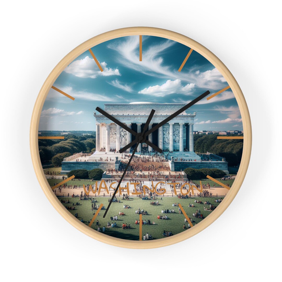Washington DC Art Clock: Modern Travel-inspired Home Decor - Etsy