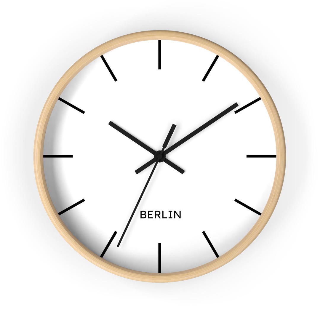 Berlin World Clock Wall Art: Modern Time Zone Decor, Travel Gift - Etsy