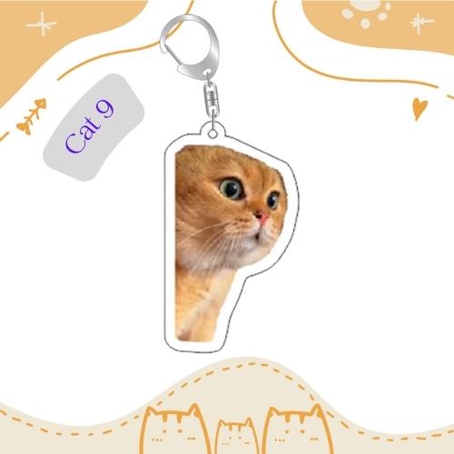 Funny Cat Meme Keychain – Cute Cat Lover Gift, Bag Charm, Lanyard ...