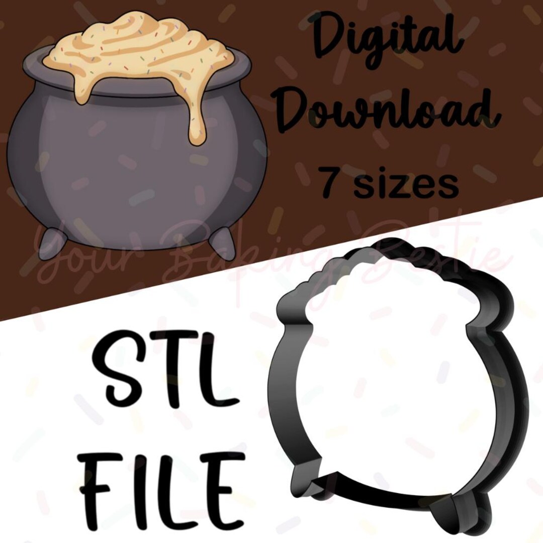 Sweet Cauldron Cookie Cutter STL Files - 7 Files - Etsy