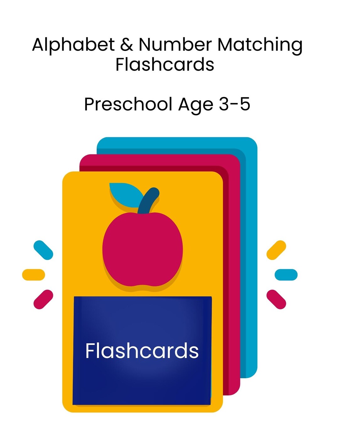 Preschool Alphabet & Number Flashcards | Matching Game (PDF Printable A ...