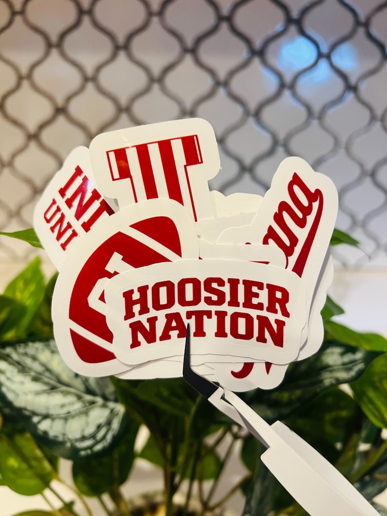 Indiana Hoosiers Vinyl Sticker Pack, College Football Fan Decals - Etsy