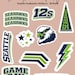 Seattle Seahawks Sticker Pack | 10 Waterproof Football Stickers | Go ...