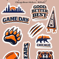 Da Bears Bumper Sticker - Chicago Bears Auto Decal - Etsy