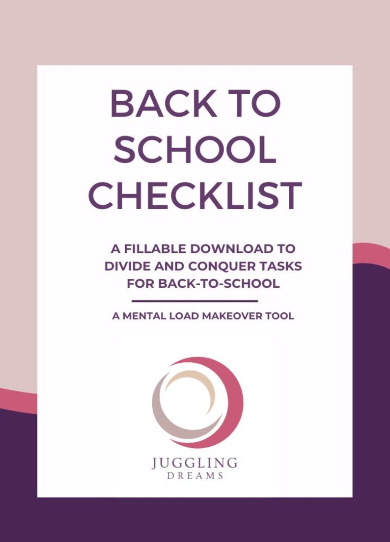 Back-to-school Mental Load Checklist - Etsy