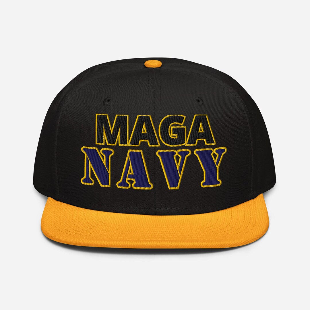 NAVY Armed Forces Maga Snapback Hat - Etsy