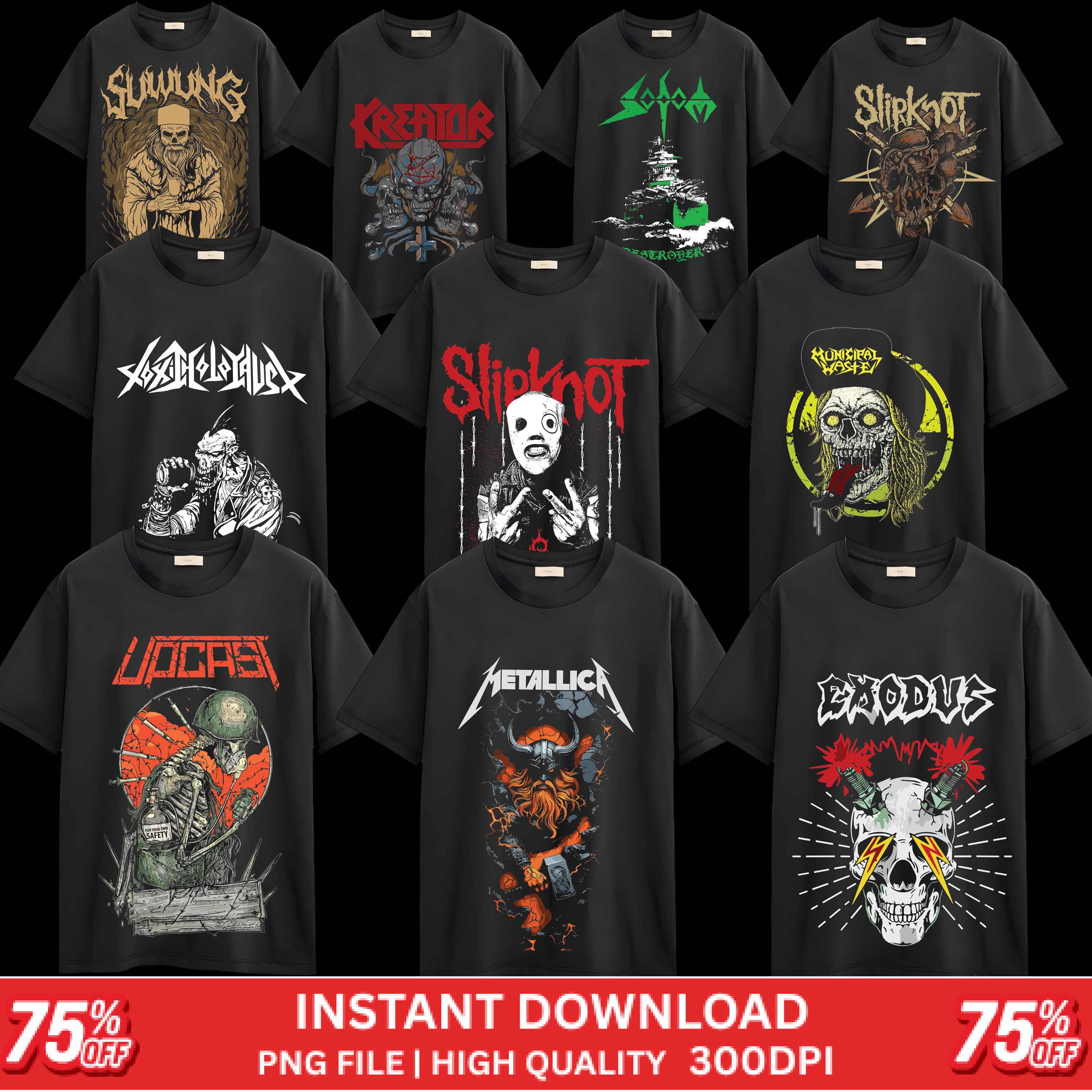 Heavy Metal Band T-shirt Designs: PNG Files (digital Download) - Etsy