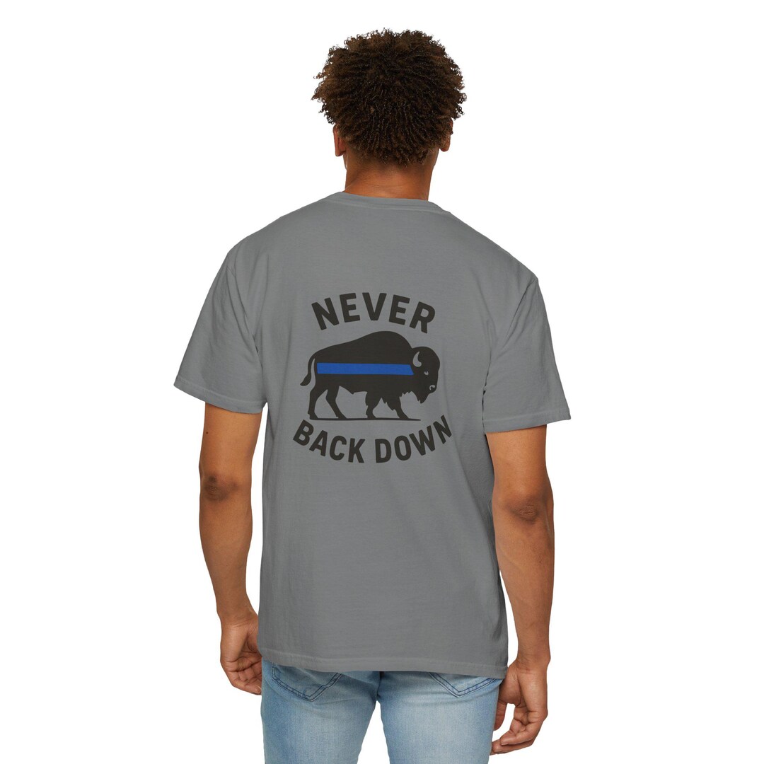 Comfort Colors Thin Blue Line Buffalo Shirt Police Support Tee Never ...