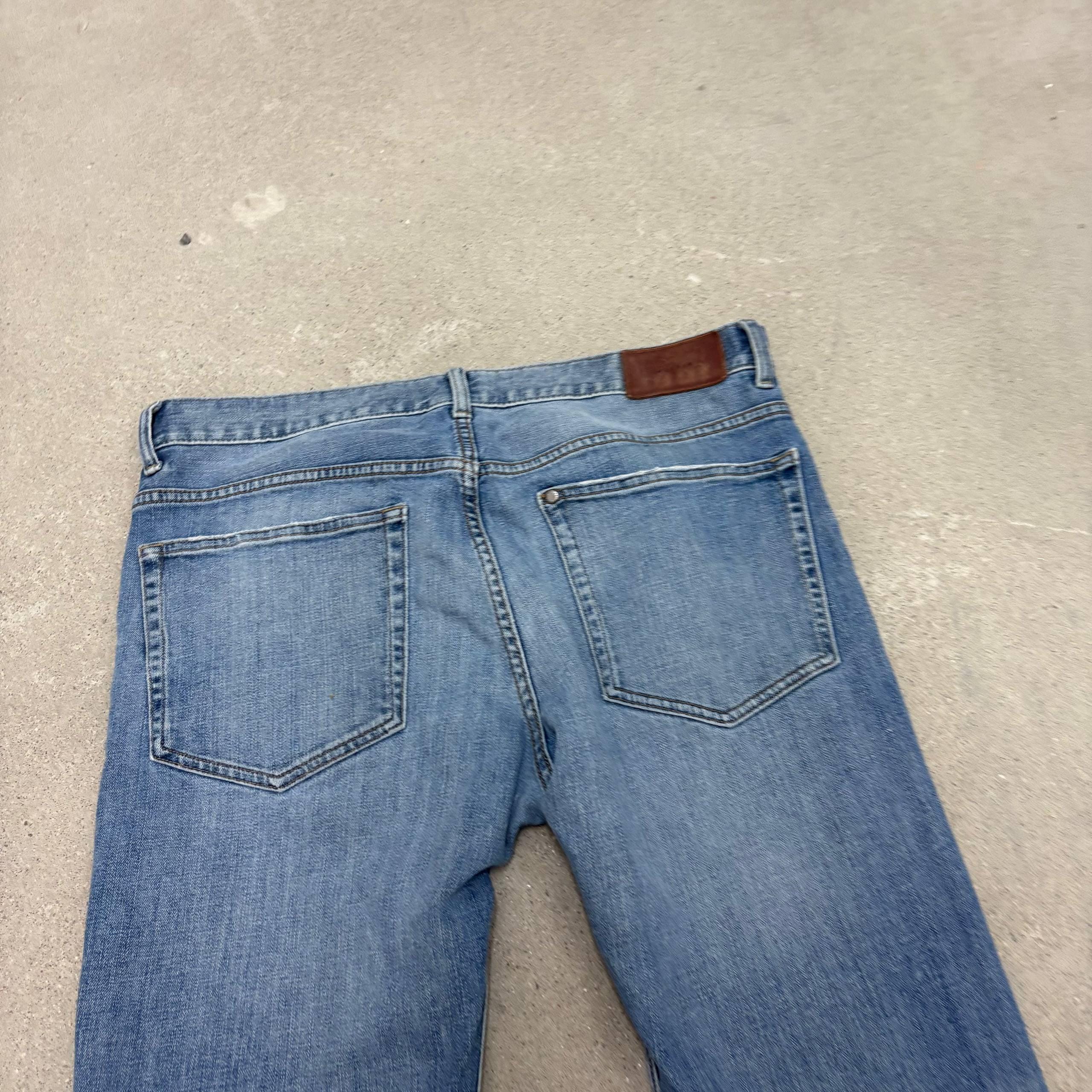Light-blue Custom Wide Leg Pants: Handmade Grunge Denim - Etsy