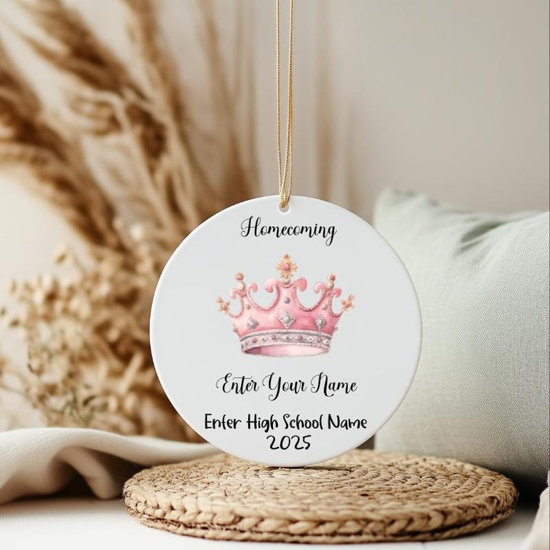 Crown, Personalized Homecoming Court Ceramic Ornaments, Custom Holiday ...