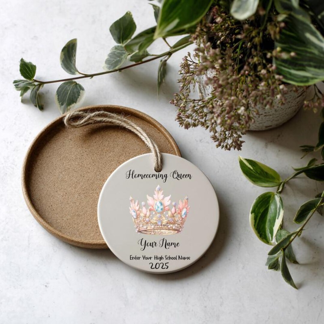 Crown, Personalized Homecoming Court Ceramic Ornaments, Custom Holiday ...