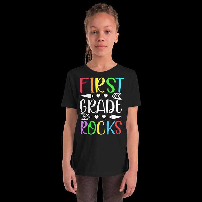 First Grade Rocks PNG | Back to School Shirt Design for 1st Grade ...
