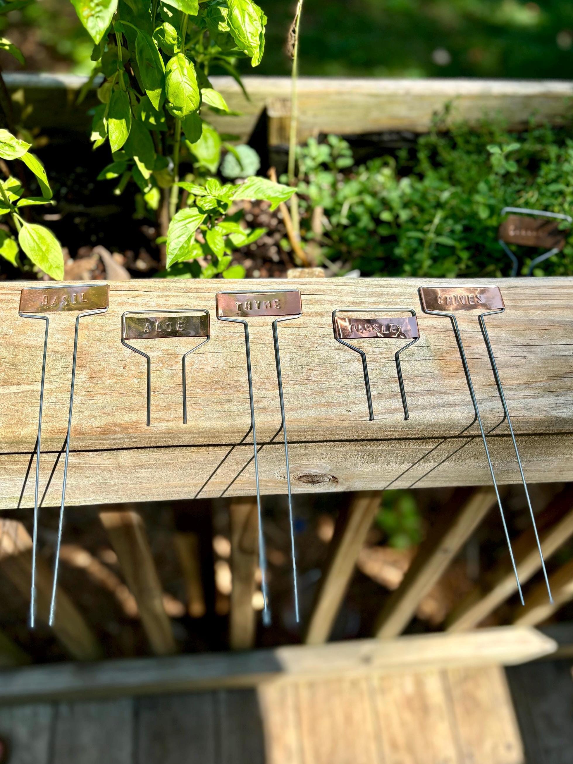 Custom Plant Stakes — Plant Labels — Hand Stamped — Copper - Etsy