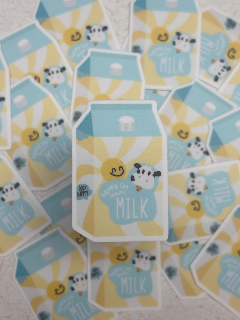Miniverse Sticker Happy Sun Farms Milk - Etsy