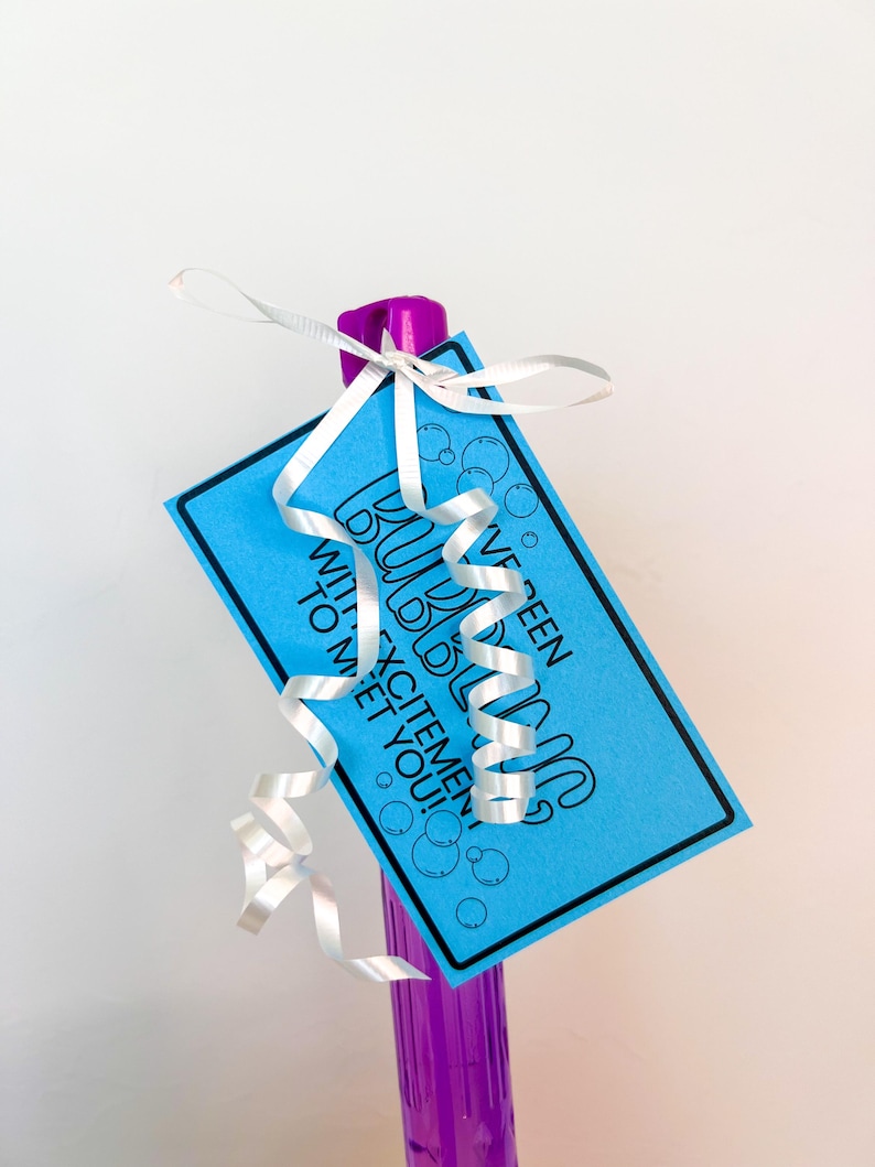 Bubble Wand Gift Tags: Meet the Teacher Printable (PDF Download) - Etsy
